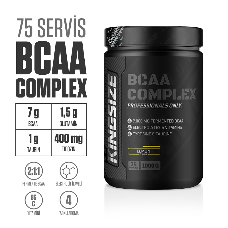 Kingsize Nutrition BCAA Complex Powder 1000 Gr | Supplementler
