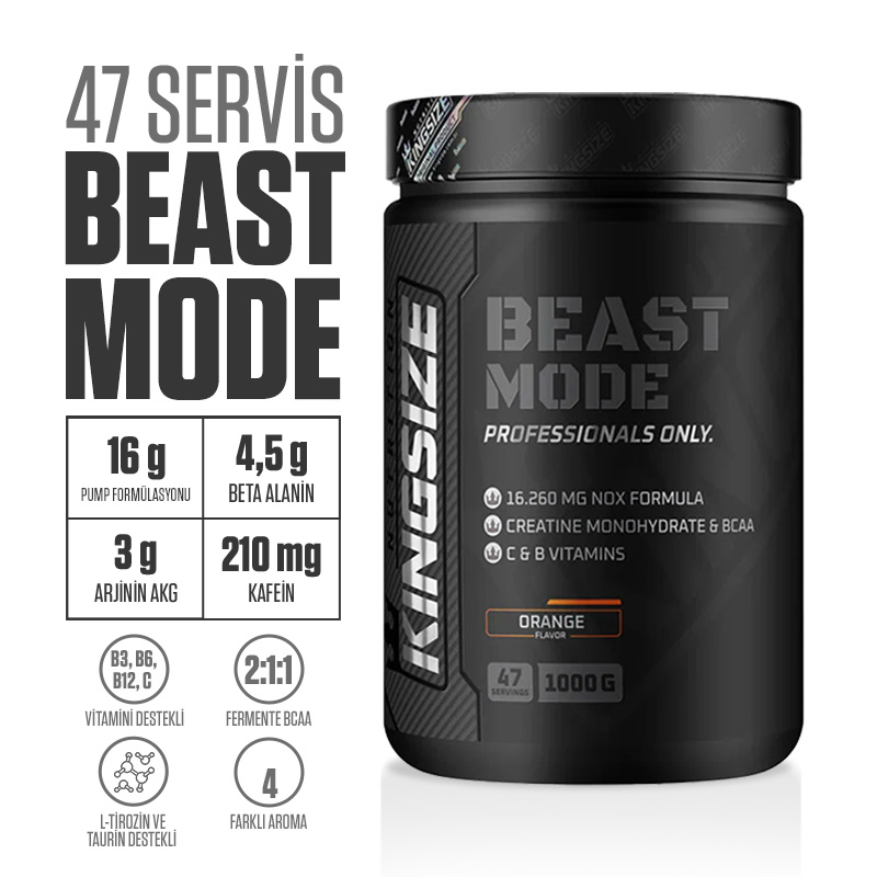 Kingsize Nutrition Beast Mode 1000 Gr | Supplementler