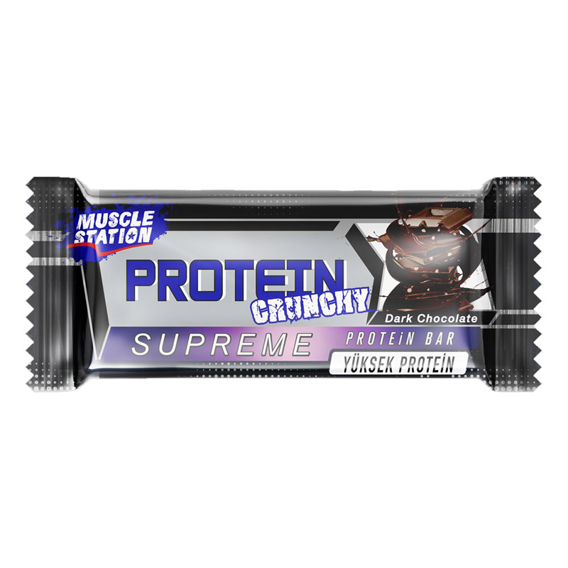 Muscle Station Supreme Crunchy Protein Bar 40 Gr | Supplementler